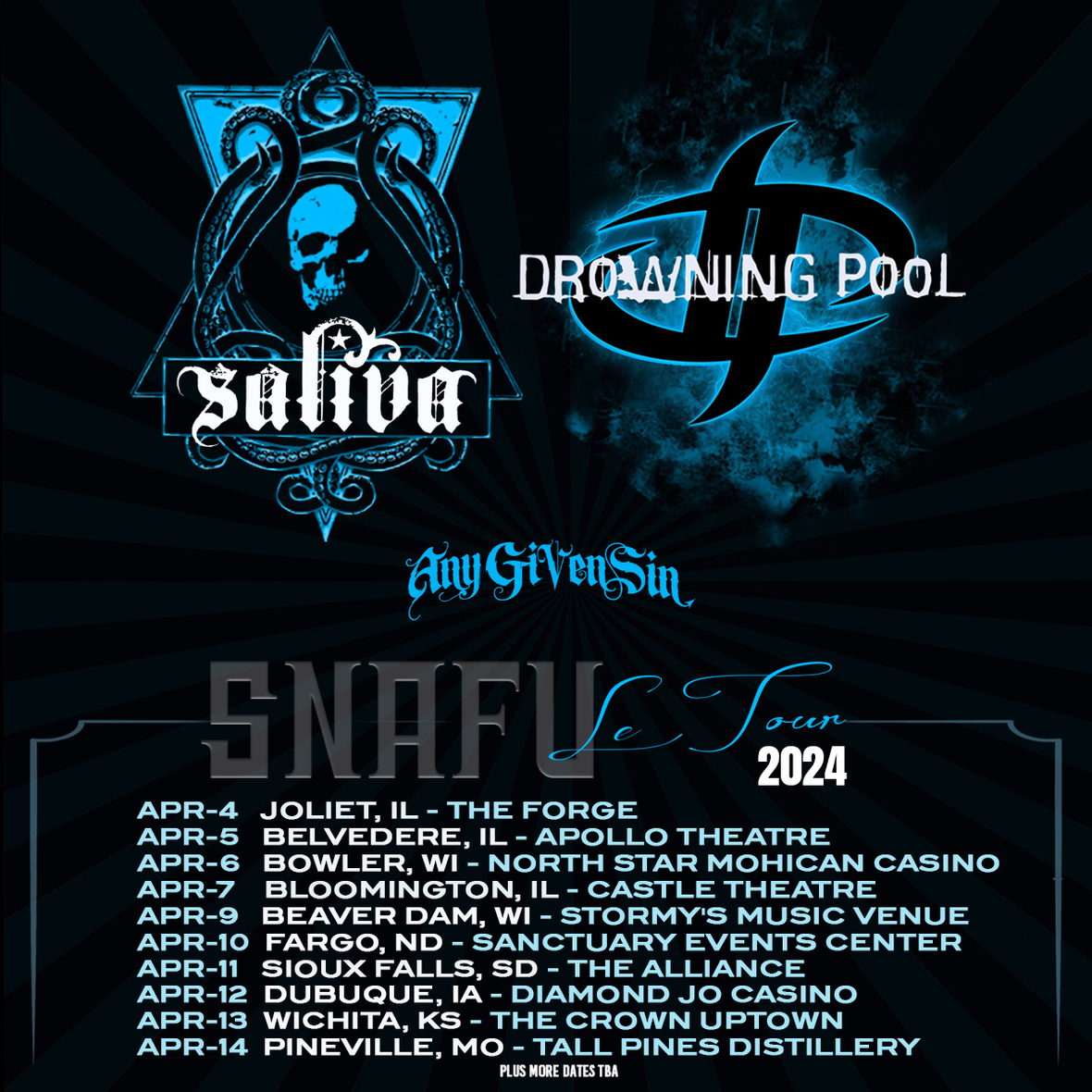 Drowning Pool Announces SNAFU Le Tour 2024 with Saliva – Metal Planet Music