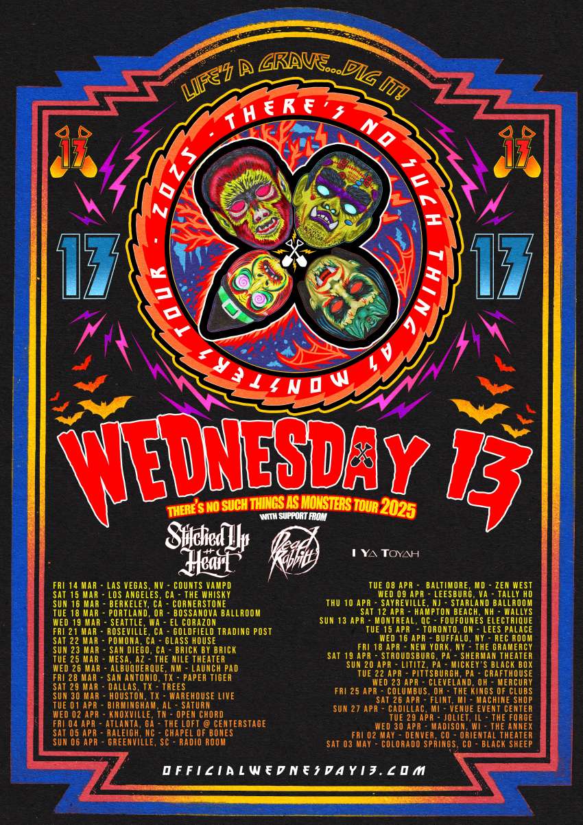 WEDNESDAY 13 Announces 2025 North American Headline Tour – Kicking Off ...