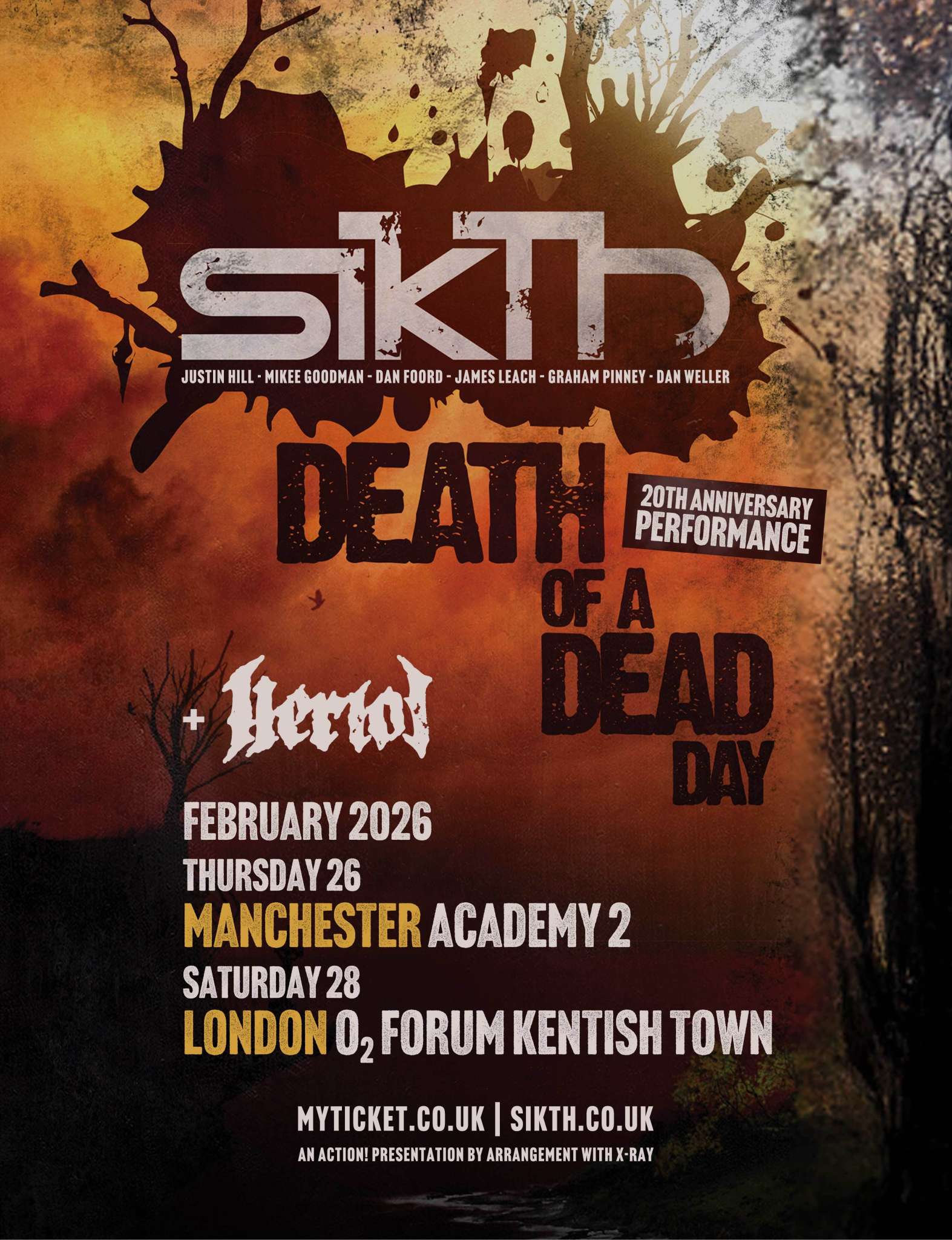 SikTh CELEBRATE 20TH ANNIVERSARY OF DEATH OF A DEAD DAY WITH TWO VERY ...