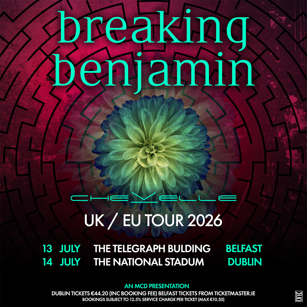 BREAKING BENJAMIN: THE TELEGRAPH BUILDING, BELFAST: 13 July 2026 ...