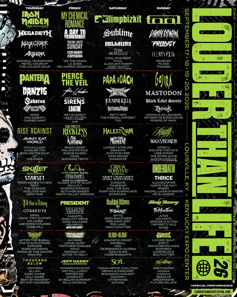 Louder Than Life 2026 Announces Full Artist Lineup With 200 Bands