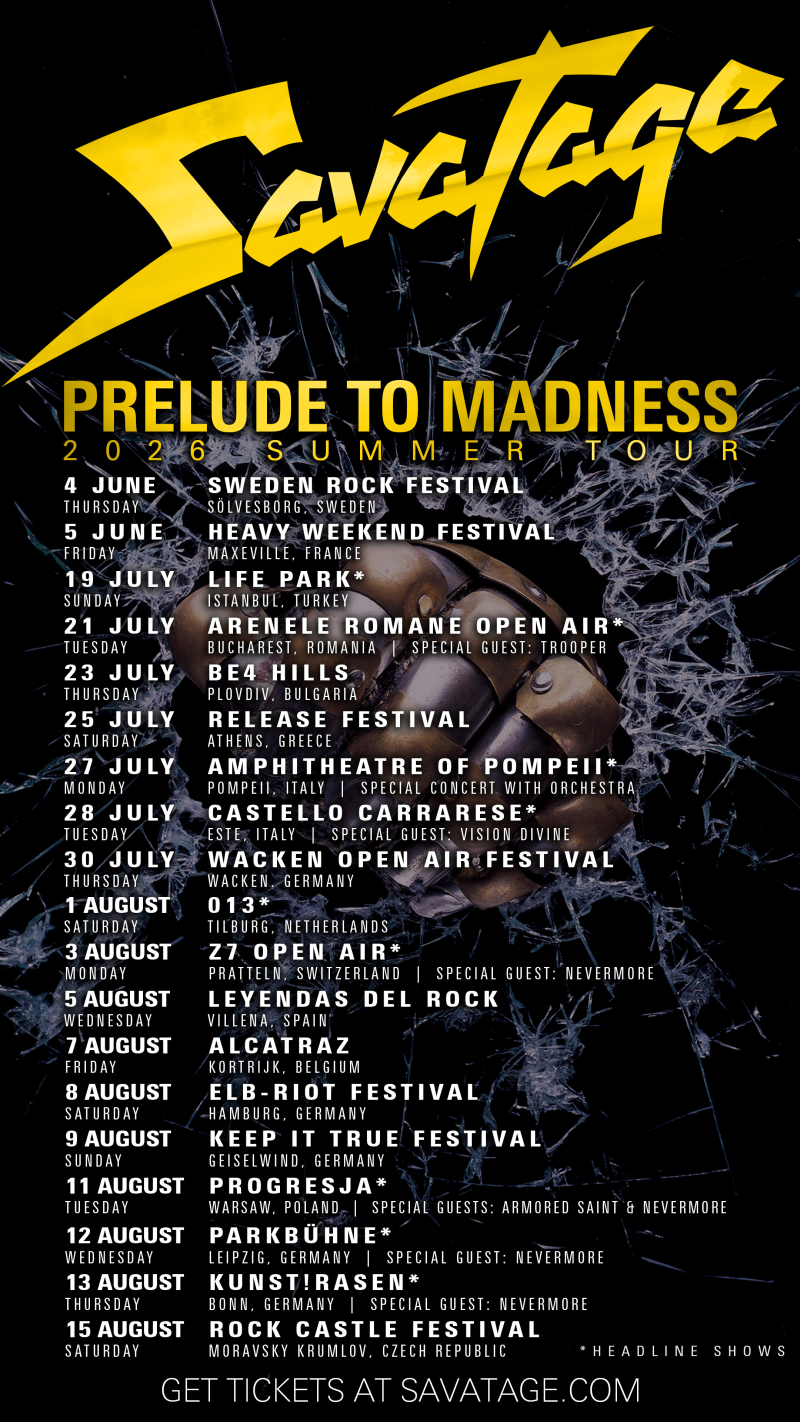 SAVATAGE: Temporary Line-Up Change for “Prelude To Madness” Tour ...